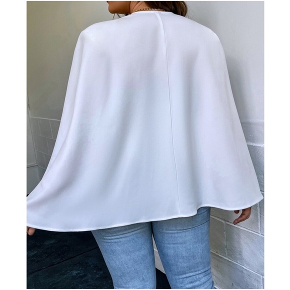 Jackets & Coats | Plus Classic White Office Work Cape Blazer | Poshmark